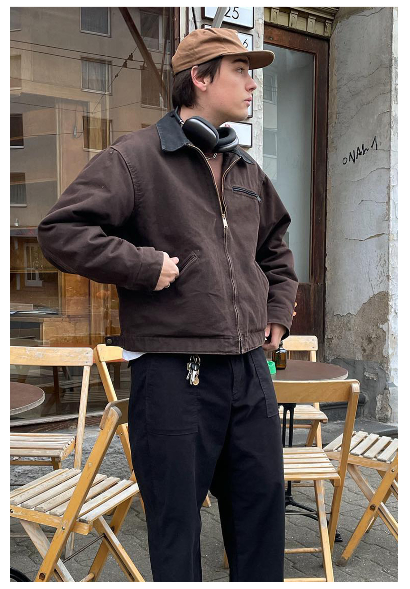 美式cleanfit卡哈特重磅水洗做旧底特律J97宽松工装翻领夹克外套-阿里巴巴