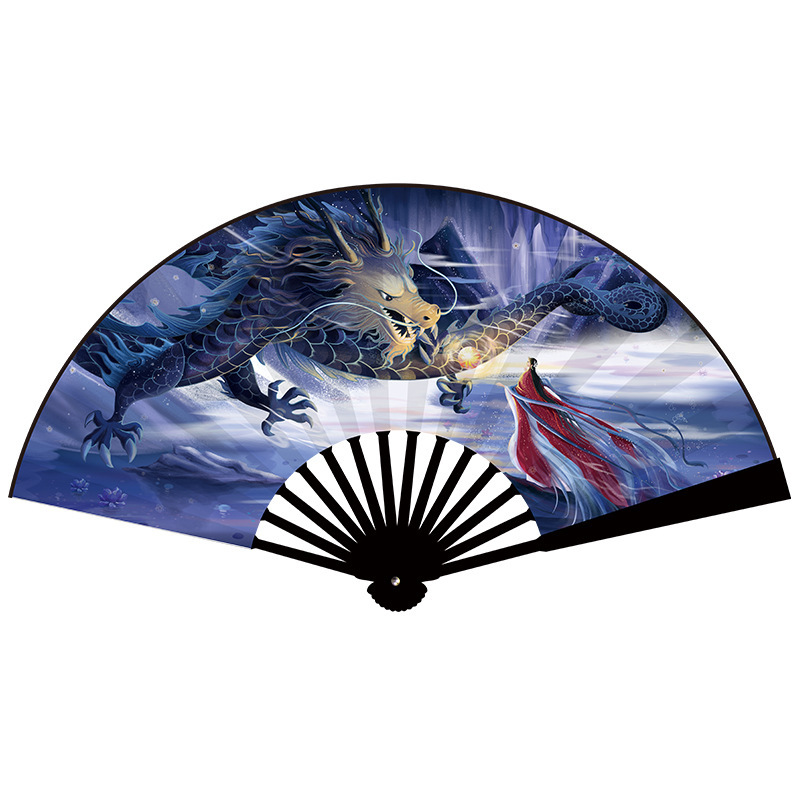 Guochao Chinese ancient fairy hanfu fan Shanhaijing series illustration ...