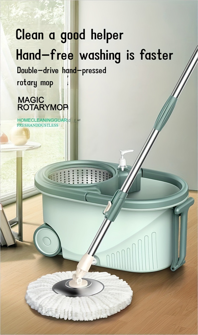 Dual drive Rotary 360 Degrees No wash Mops A Set Of Mops跨境-阿里巴巴