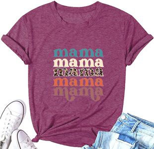 欧码棉TMama Shirts for Women Thanksgiving Shirts Cute Mama L-阿里巴巴