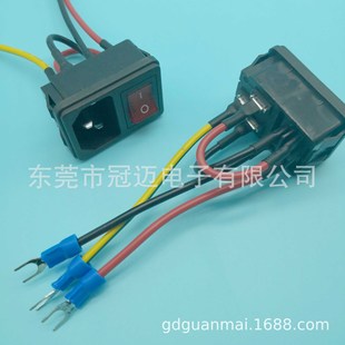 DB-14-2F+RS 二合一电源AC插座 C14 品字带开关 一体开关插座接线-阿里巴巴