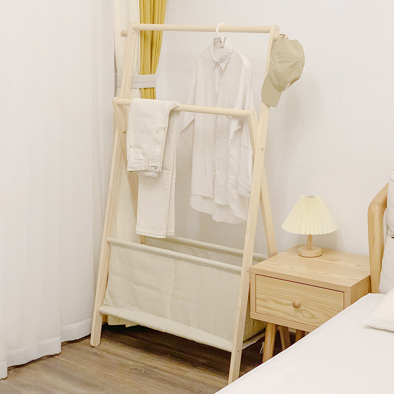 Bedside Clothes Dirty Clothes Hanger Floor Bedroom Sub-clean Clothes ...