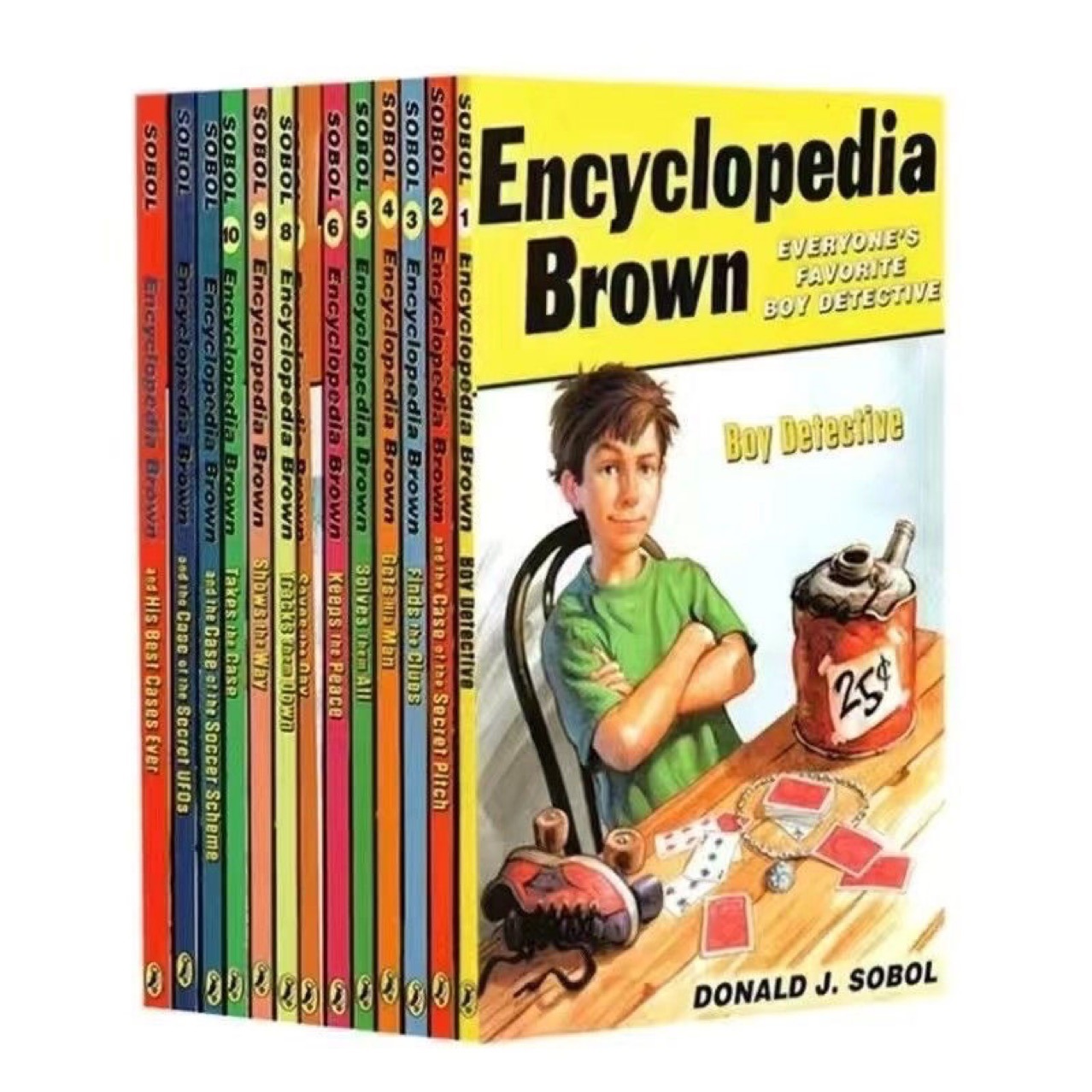 Encyclopedia Brown 百科全书小布朗英文原版 儿童章节小说书15册-阿里巴巴