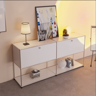 不锈钢USM模块柜组合柜ins风简约餐边柜北欧风储物边柜中古柜家用-阿里巴巴