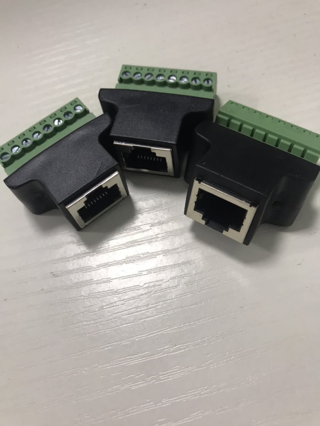 RJ45母转8Pin端子RJ45水晶头接线转8位端子 8C网口母座转绿色端子-阿里巴巴