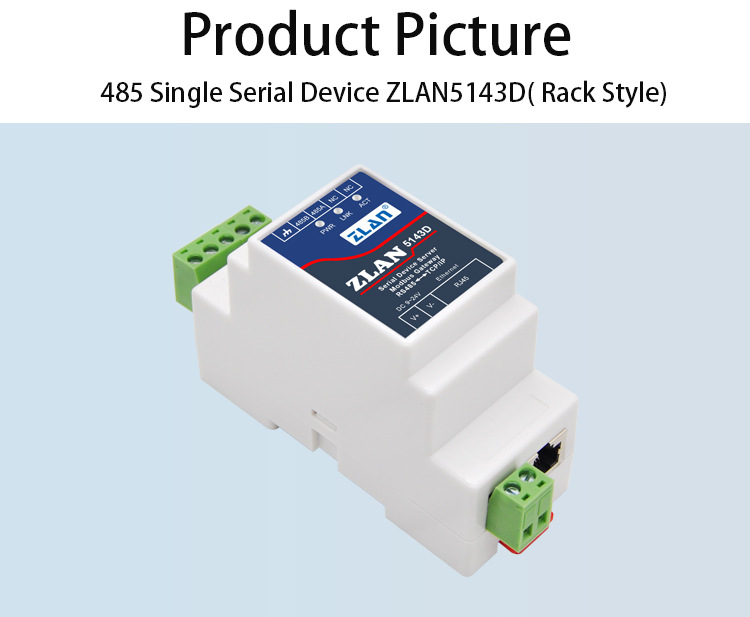 5143D Din Rail Serial RS485 To Ethernet TCP IP Server Ethern-阿里巴巴