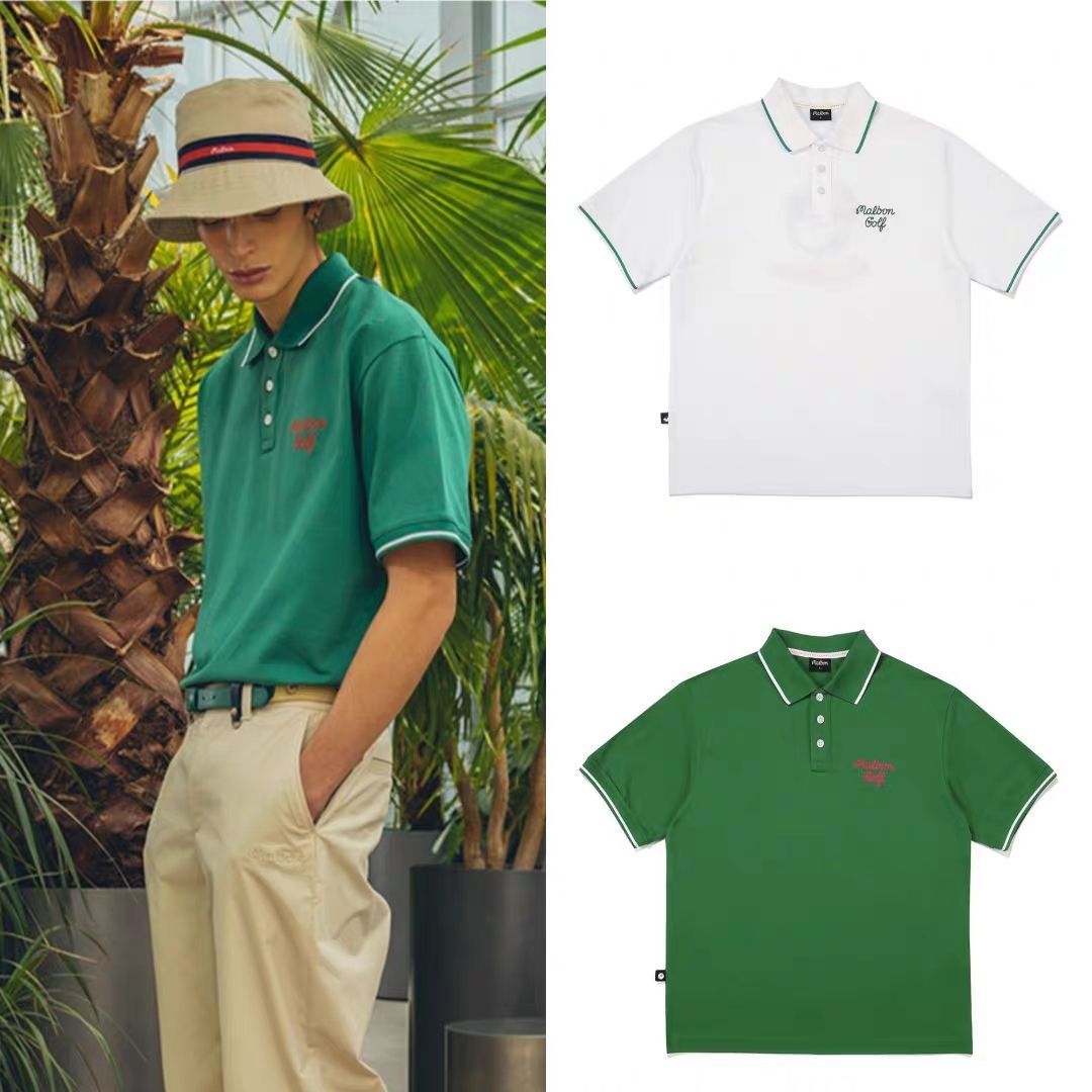 夏の韓国版ゴルフ服男性修身レジャースポーツファッションファッションファッション百合半袖tシャツ | 1688.comの工場直送商品を ...