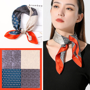 时尚通勤小方巾丝巾女春夏搭配领脖衬衫装饰作用西装点缀头巾领巾-阿里巴巴