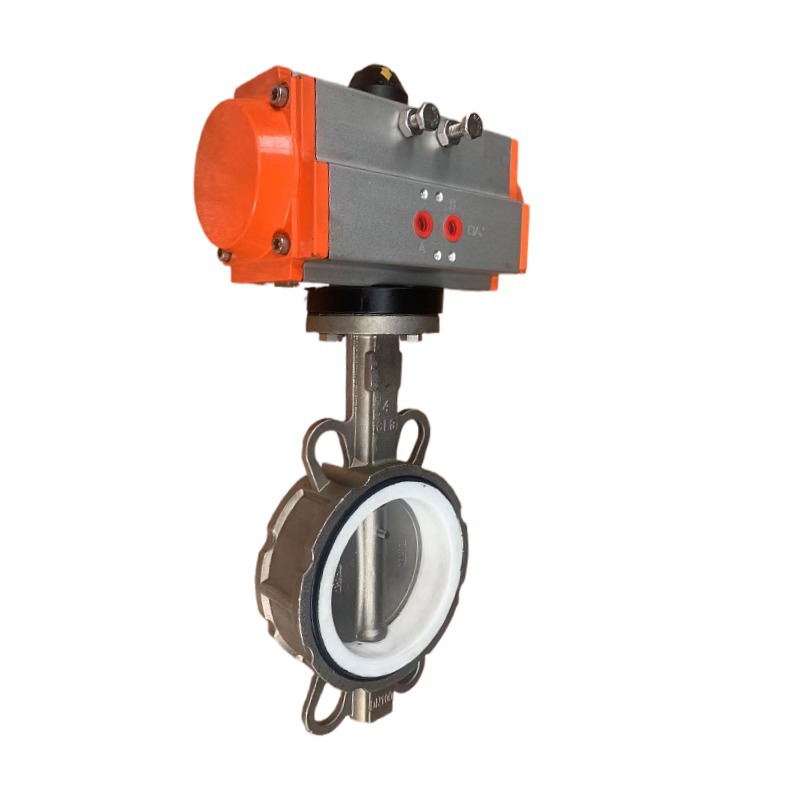 D671X/F-16P气动不锈钢对夹四氟蝶阀 AT型气动头-阿里巴巴