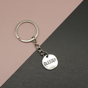 Temu速卖通shein希音亚马逊外贸爆款饰品blessed字牌钥匙扣挂件-阿里巴巴