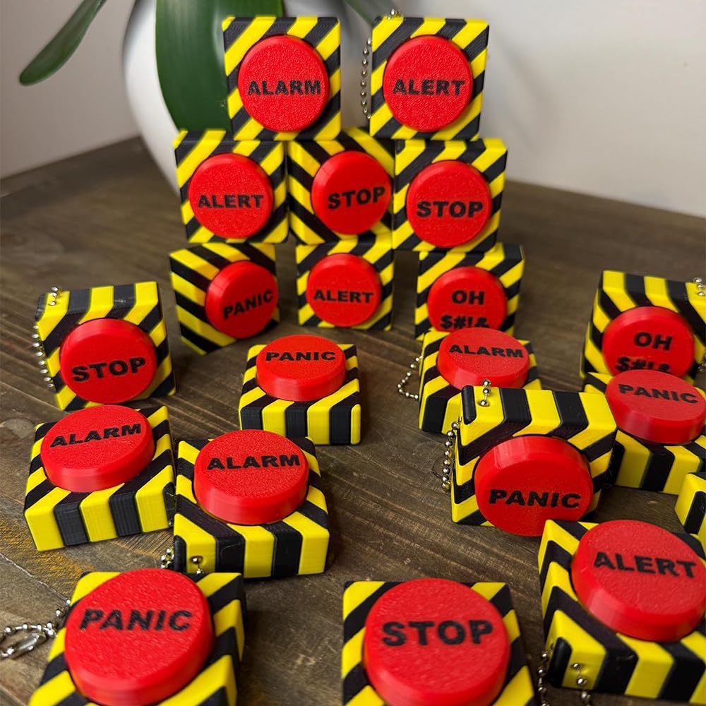 Emergency button key cap keychain 停止警报紧急按钮键帽钥匙扣-阿里巴巴