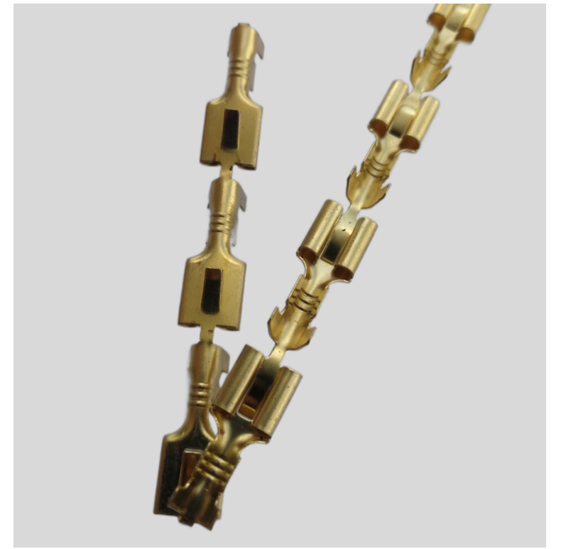 DJ623-E6.3B直排式连带端子酸洗铜直排连带端子6.3平板倒钩插簧-阿里巴巴