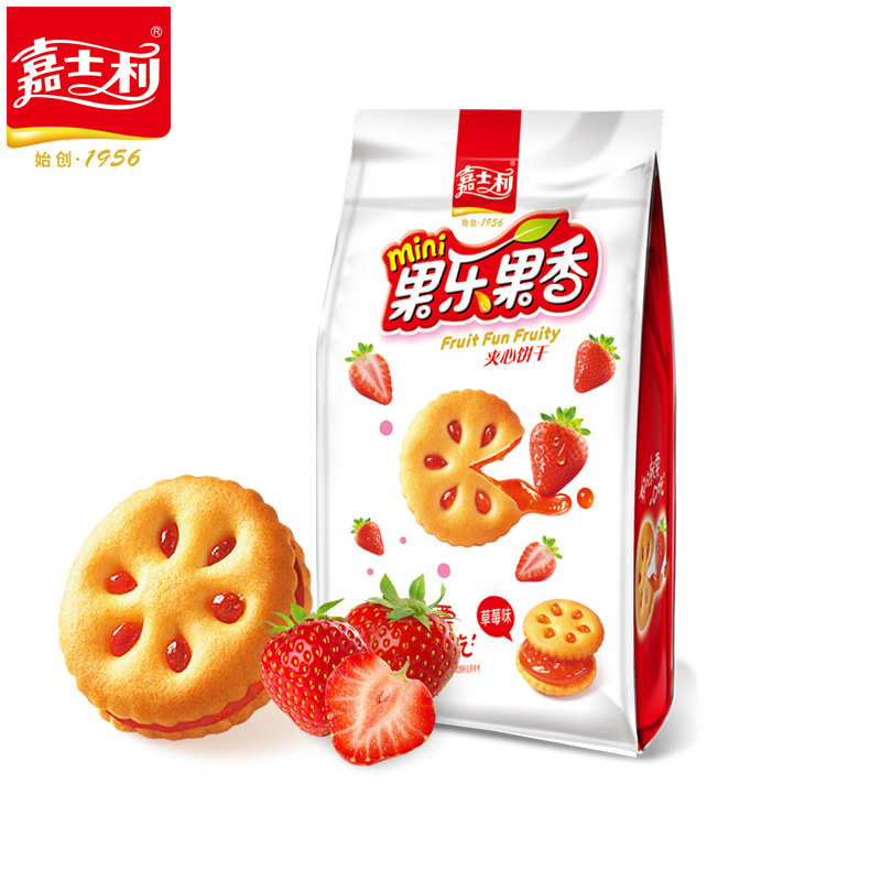 嘉士利果乐果香果酱夹心饼干85g早餐迷你小点心零食蓝莓草莓-阿里巴巴