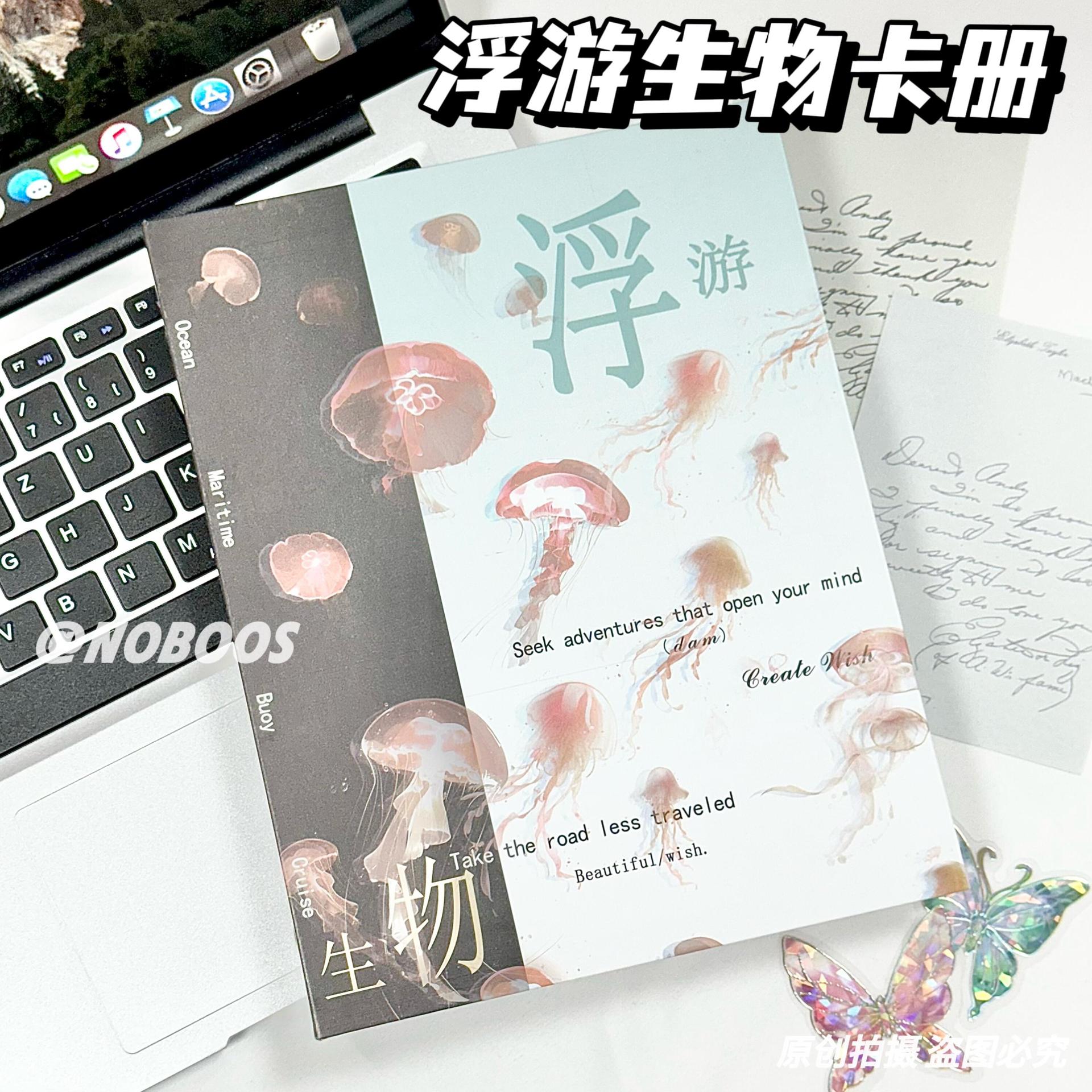 in stock ins style simple plankton card book high color value a5 four palace grid 3 inch star ...