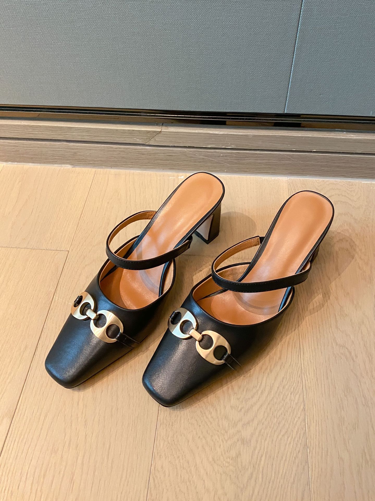 Chiko Giuditta Square Toe Chunky Heels Clogs/Mules