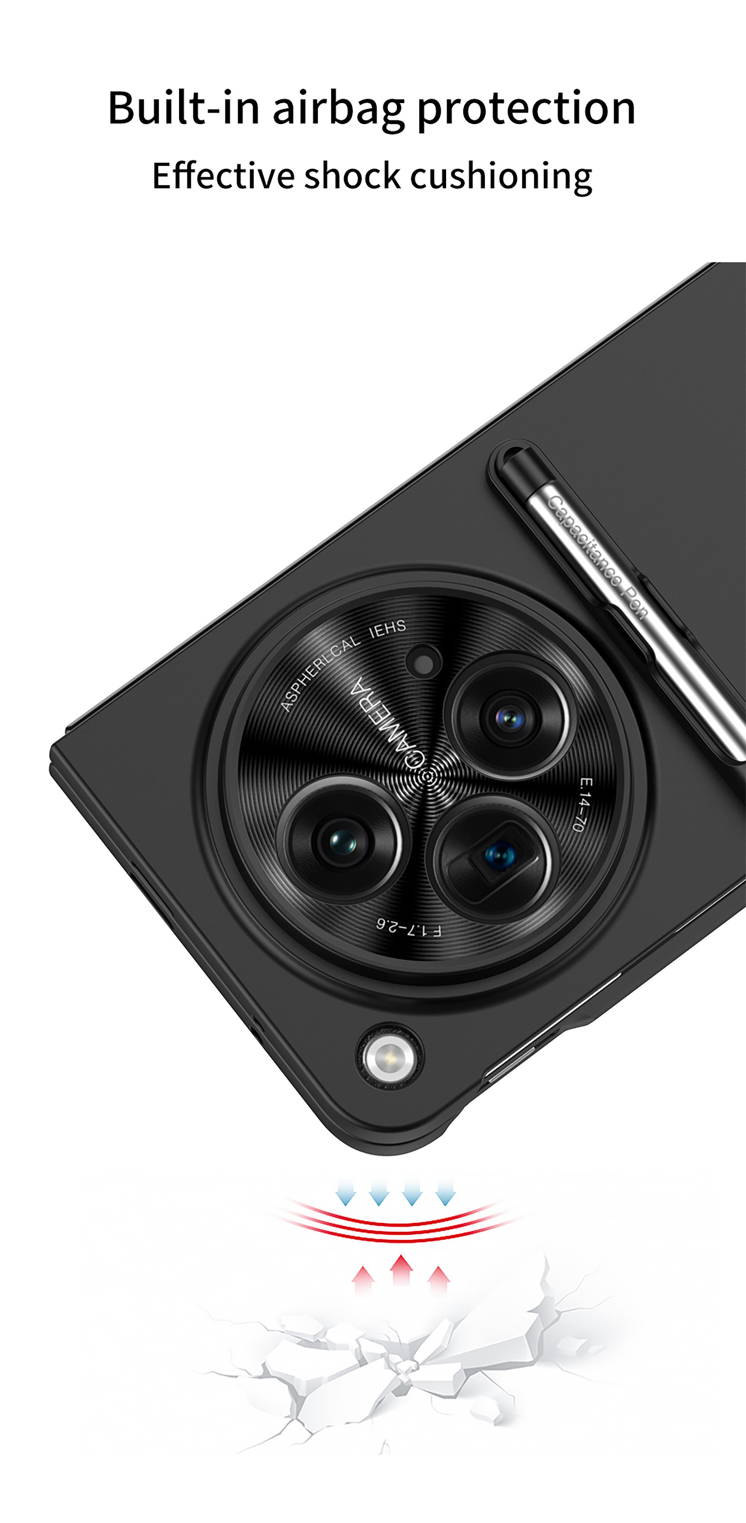 Matte Hard Protection Case with Pen for OnePlus Open