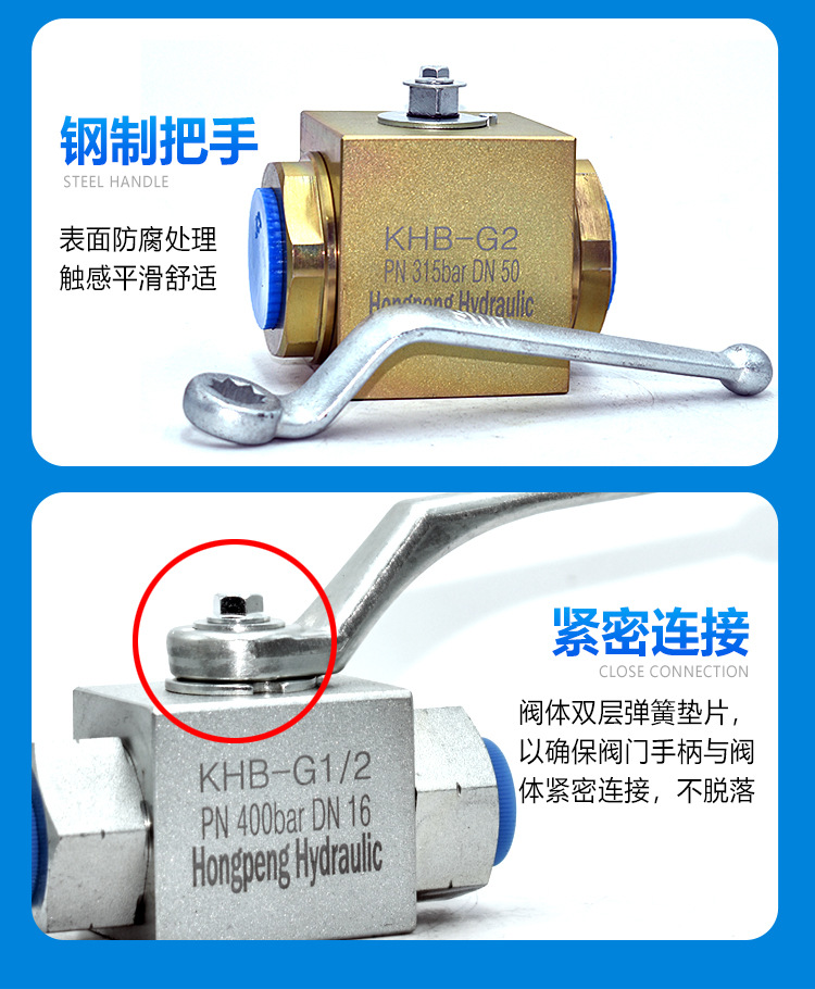 液压球阀公英制螺纹碳钢球阀KHB系列高压球阀 KHB-G1/2 3/4-阿里巴巴
