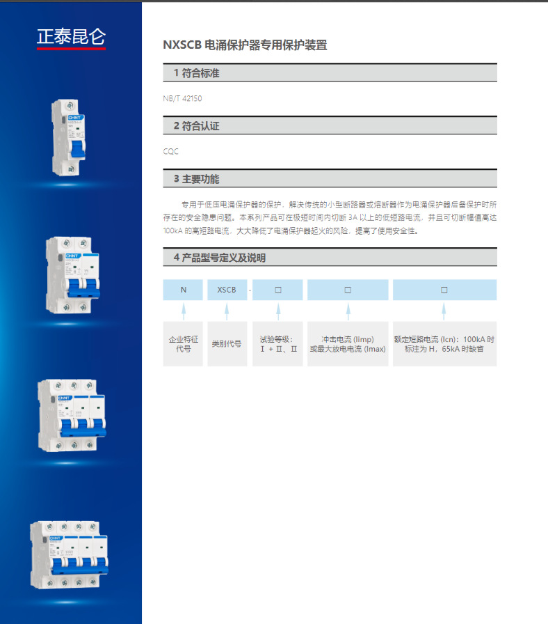 正泰NXSCB-II系列T1/T2电涌防雷浪涌专用后备保护装置后备保护器-阿里巴巴
