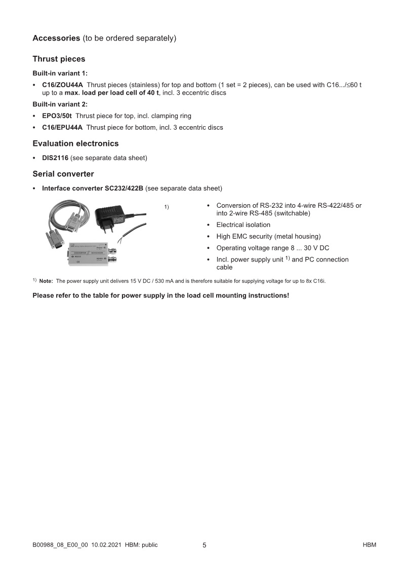 德国HBM数字传感器C16iC3/40t高精度数字柱式传感器C16iC3/60t-阿里巴巴