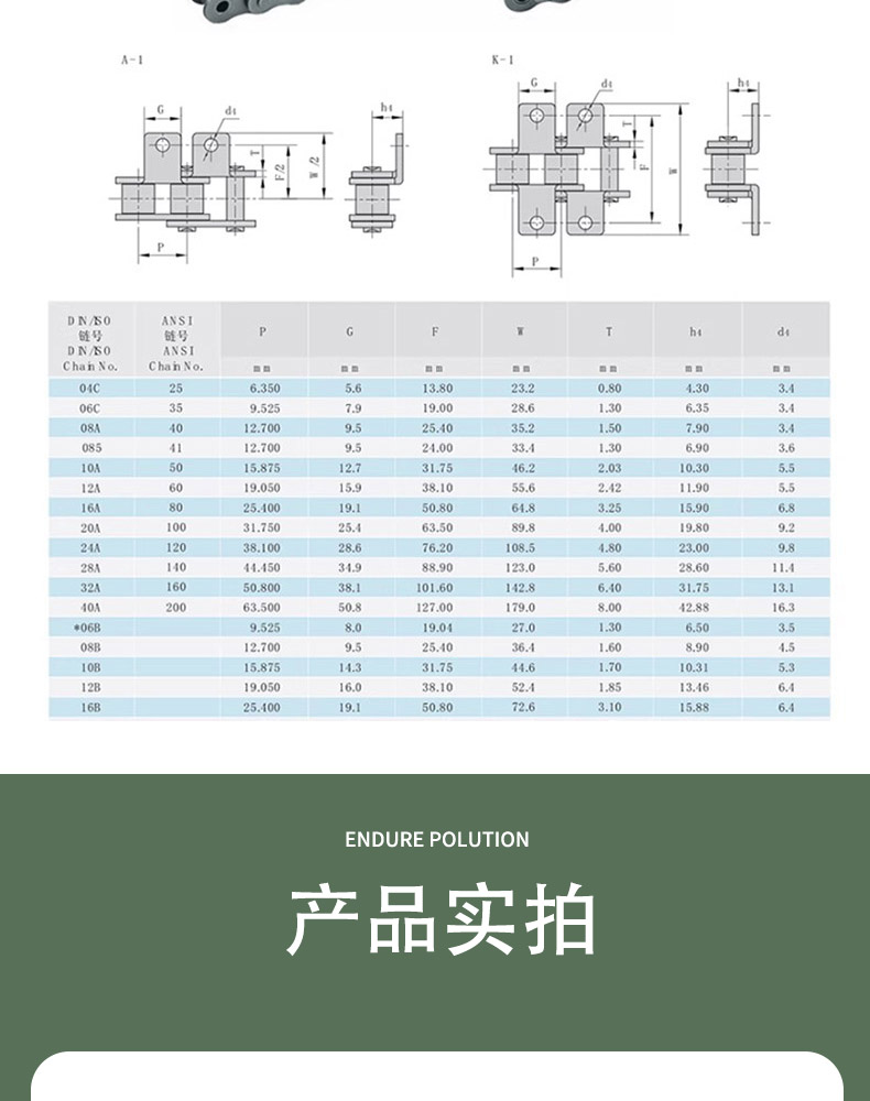 弯板链条扣 单双侧 单双孔08B 10A 12A 16A 20A 带耳附件链条接头-阿里巴巴