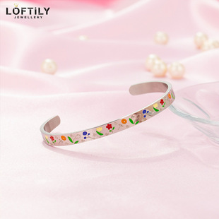 LOFTILY小清新C型内圈刻字母彩色滴胶手镯饰品diy小众轻奢来图订+-阿里巴巴