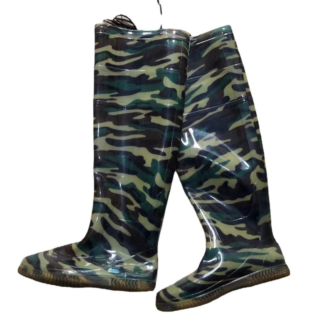 Rice seedling transplanting shoes Paddy boots 80cm one camouflage boots ...