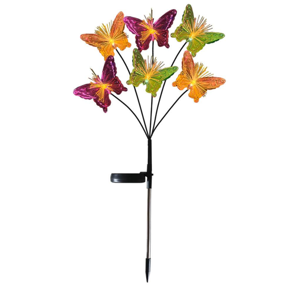 Solar Magic Color Fiber Optic Butterfly Lawn Lamp Outdoor Courtyard ...