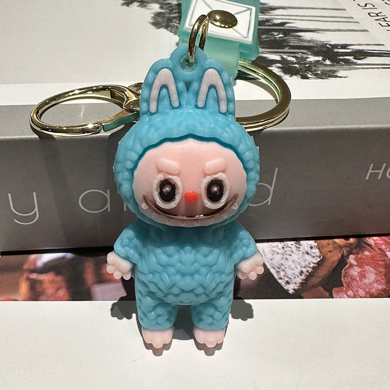跨境热销labubu小绵羊钥匙扣挂件拉布布情侣包包钥匙链娃娃机挂饰-阿里巴巴