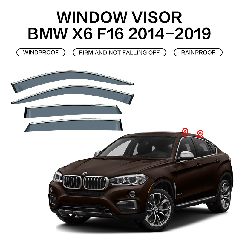 适用于宝马X6晴雨挡侧窗导流板BMW X6 E71 F16 G06 Window visor-阿里巴巴
