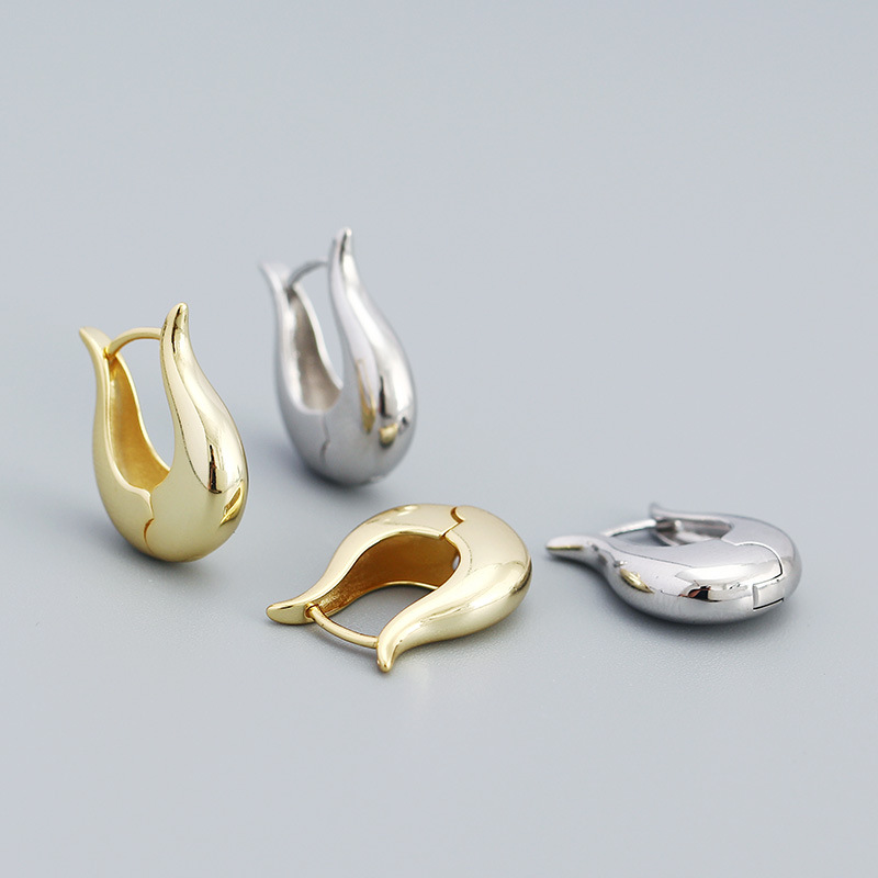 YHE0510 个性U型耳扣s925纯银ins重工金属风耳环小众设计耳饰品女-阿里巴巴