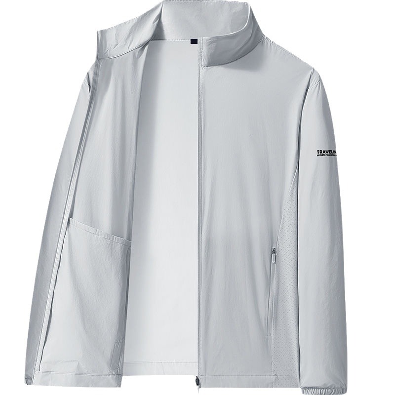 2024 Cross-border Summer Sun Protection Clothing Men's Vertical Collar ...