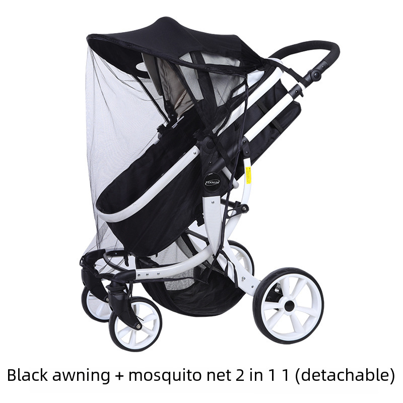 [Upgraded version] Baby stroller awning universal full canopy umbrella ...