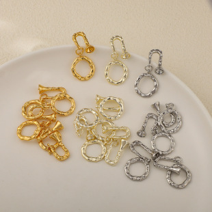 饰品配件批发镀18K真金保色简约小巧OT扣diy珍珠项链手链饰品ot扣-阿里巴巴