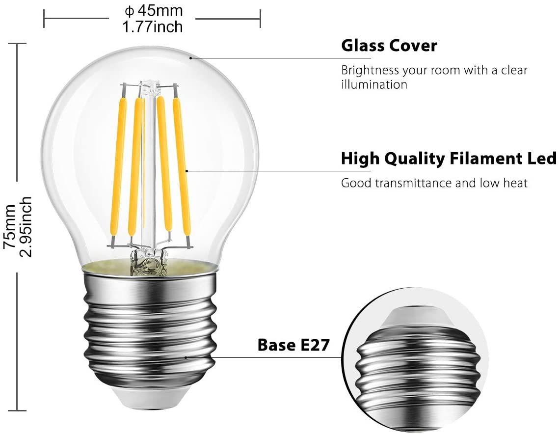 led灯丝灯仿钨丝G45小球泡E14E27螺口爱迪生装饰灯泡复古氛围灯-阿里巴巴