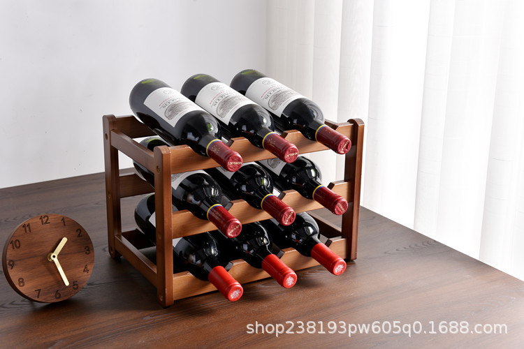 红酒架摆件创意葡萄酒架实木展示架欧式楠竹客厅家用红酒瓶架简约-阿里巴巴
