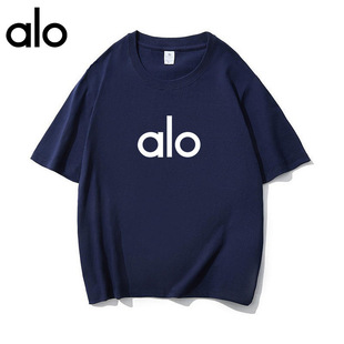 夏季热销ALO纯棉短袖T恤宽松薄款百搭打底衫显瘦户外小清新女上衣-阿里巴巴