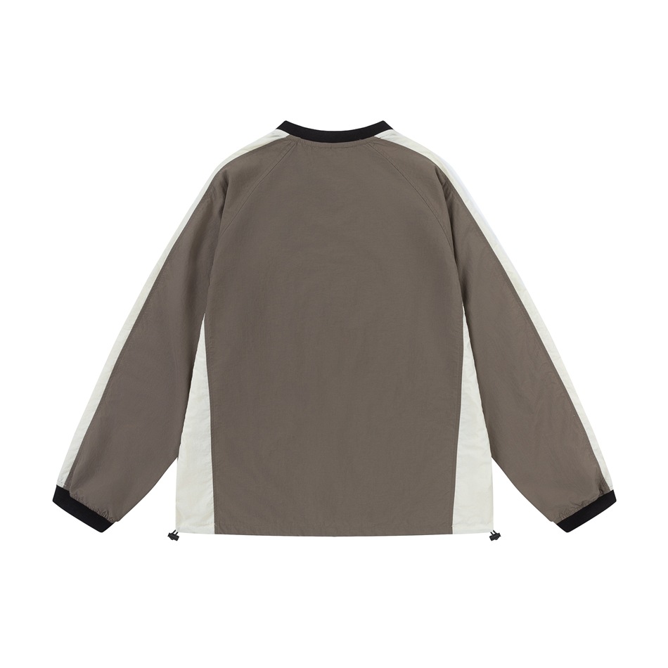 STIWAUP美式球衣插肩袖V领休闲宽松速干夏季长袖T恤男女上衣W636-阿里巴巴