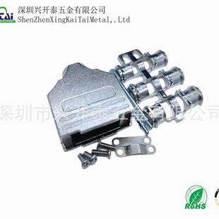 新款HD15P 锌合金金属铁壳180度出线 DB15金属外壳 带电镀线卡-阿里巴巴