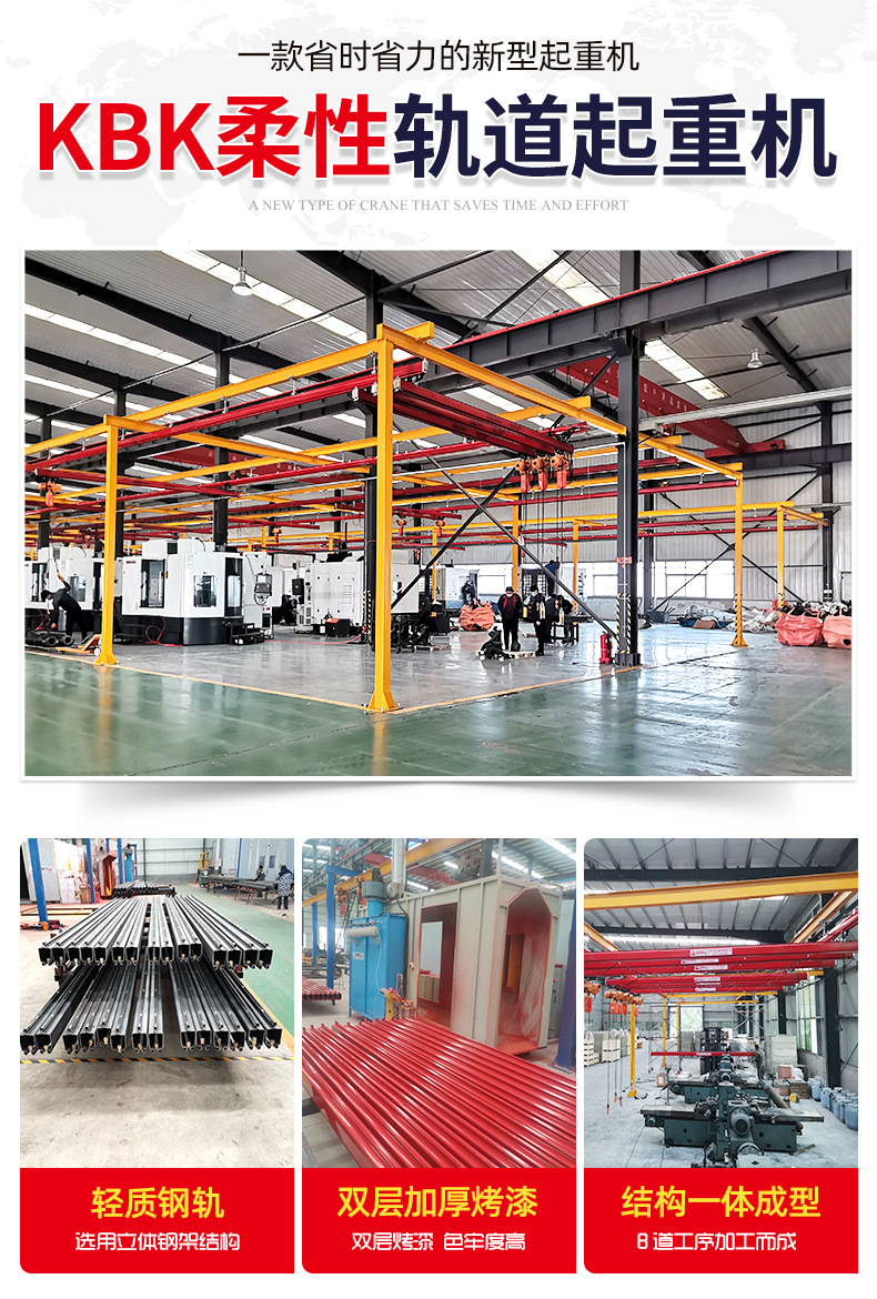KBK柔性悬挂起重机KBK轨道轻小型起重设备 车间用组合式KBK起重机-阿里巴巴