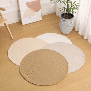 棉绳垫子简约床边地垫卧室地毯客厅沙发茶几垫大面积满铺家用草编-阿里巴巴