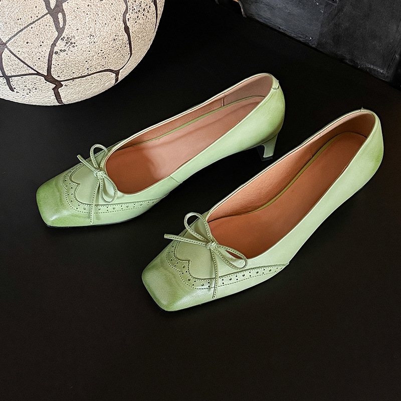 CHIKO Brielle Square Toe Chunky Heels Pumps Shoes