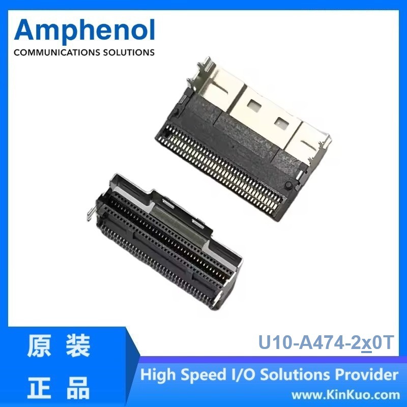 Amphenol SFF-8654 SlimSAS 8i 74Pin 连接器 U10-A474-240T-阿里巴巴
