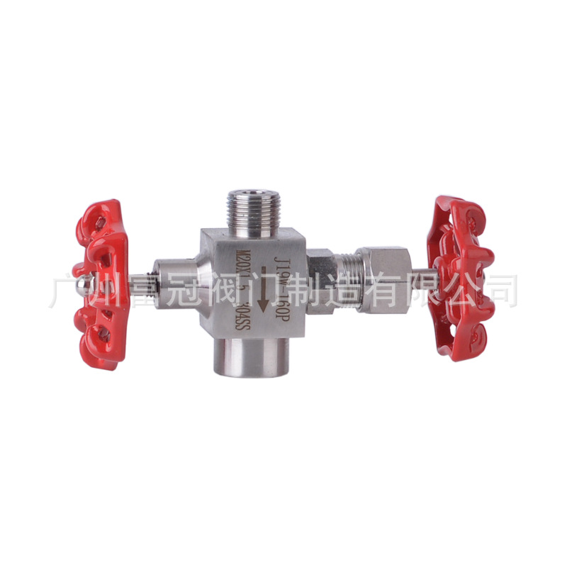 J19W-160P压力表三通针型阀 304不锈钢仪表阀门 压力表三通阀-阿里巴巴