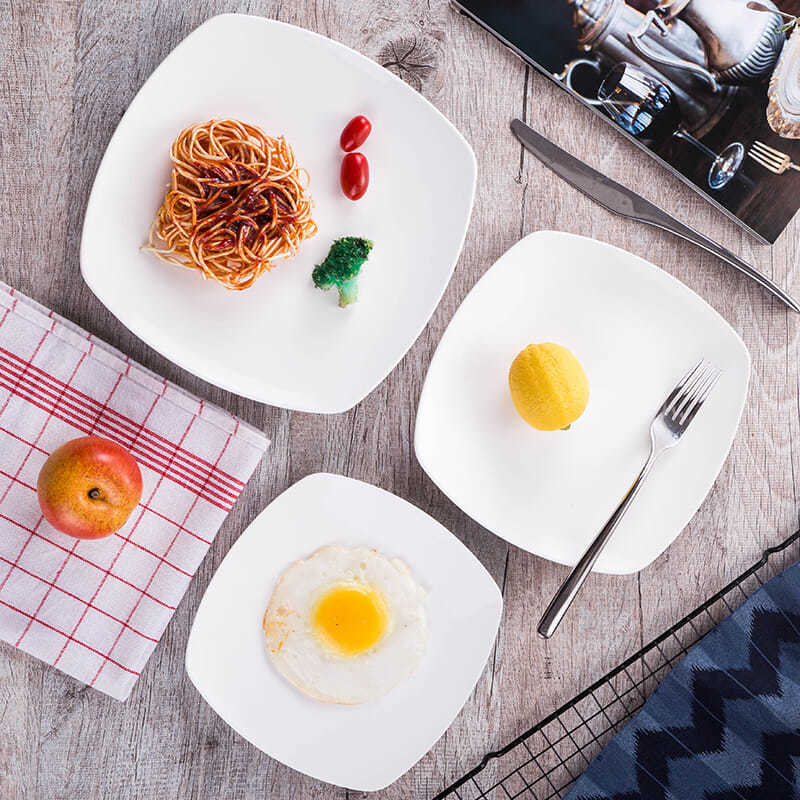 陶瓷盘子酒店家用四方盘正方形盘浅盘方盘酒店炒饭盘小吃点心盘-阿里巴巴