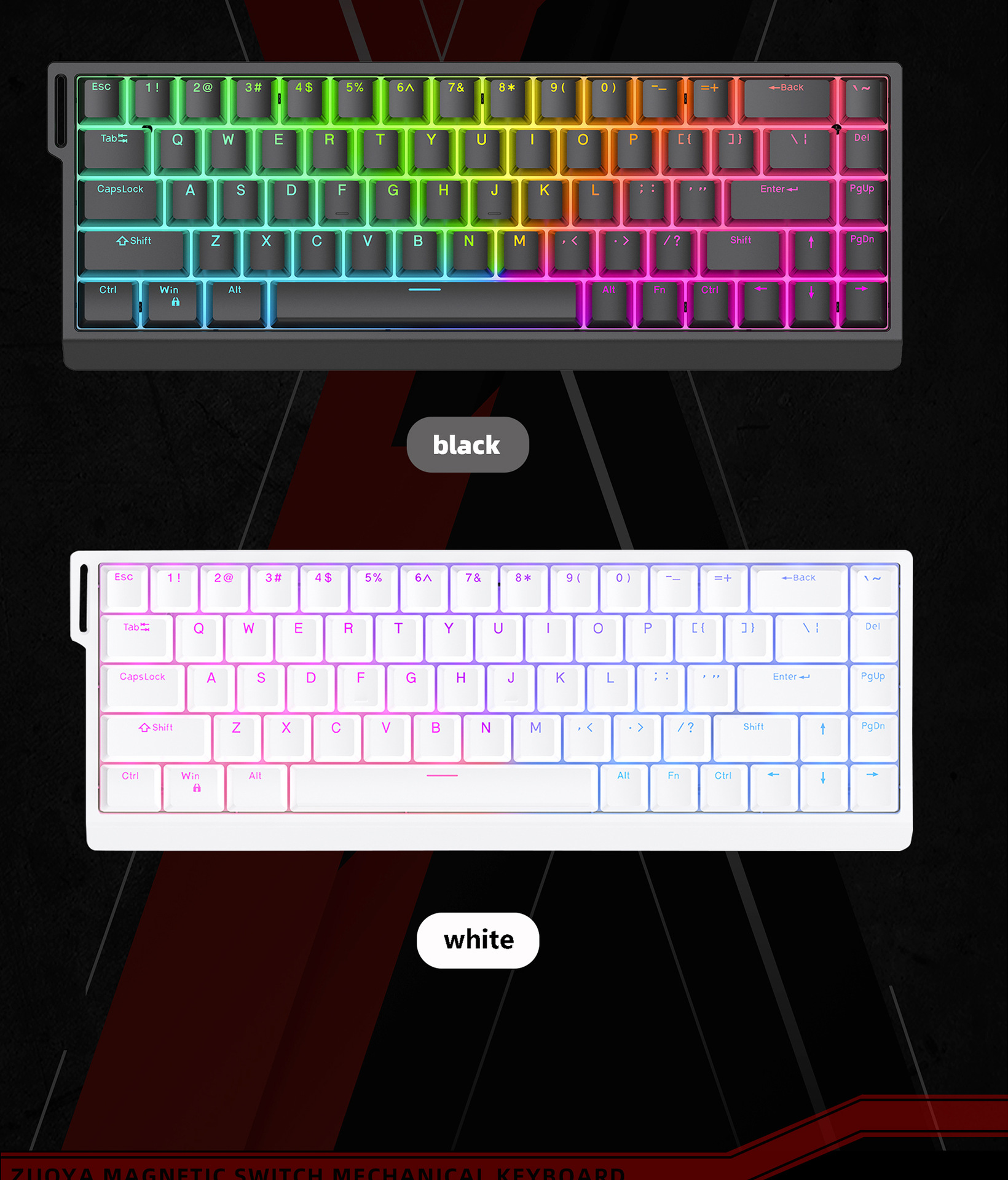 ZUOYA HE30/65 8K磁轴机械键盘电竞专用打瓦神器无畏契约快速触发-阿里巴巴