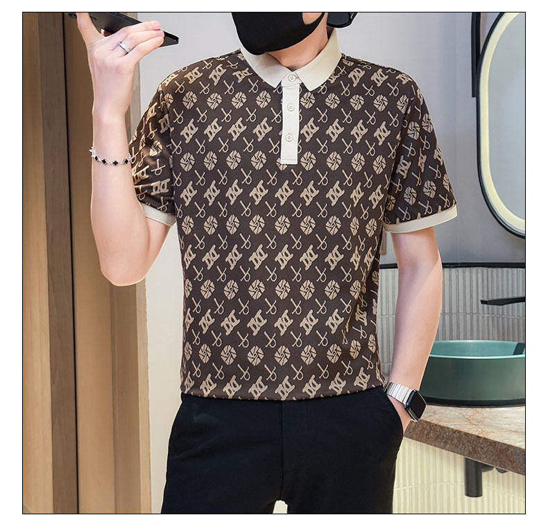 夏季新款短袖-olo衫男士潮流时尚翻领半袖T恤休闲百搭男装-L836-阿里巴巴