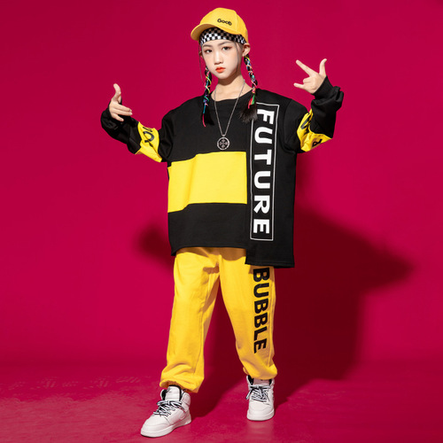 Children boys girls hiphop rapper street jazz dance tide suit boy ...