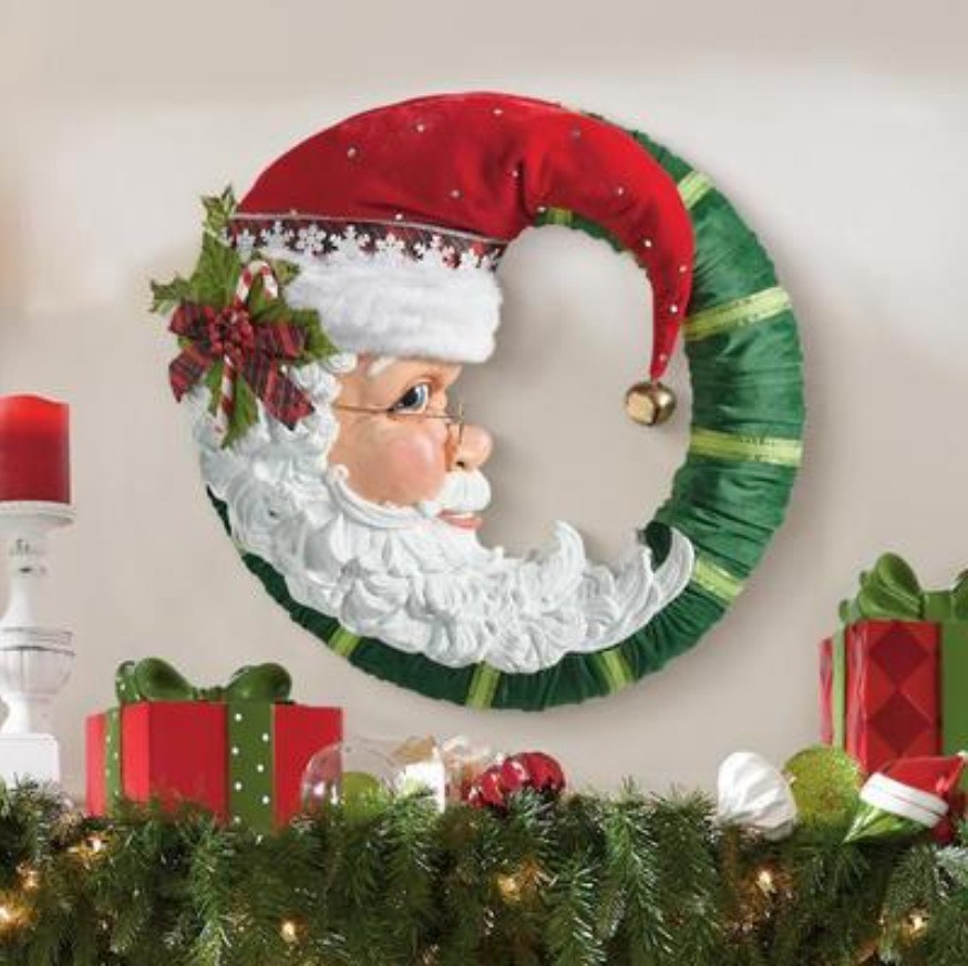 跨境新款圆形圣诞老人树脂工艺品万圣节创意搞怪恶搞圣诞现货-阿里巴巴