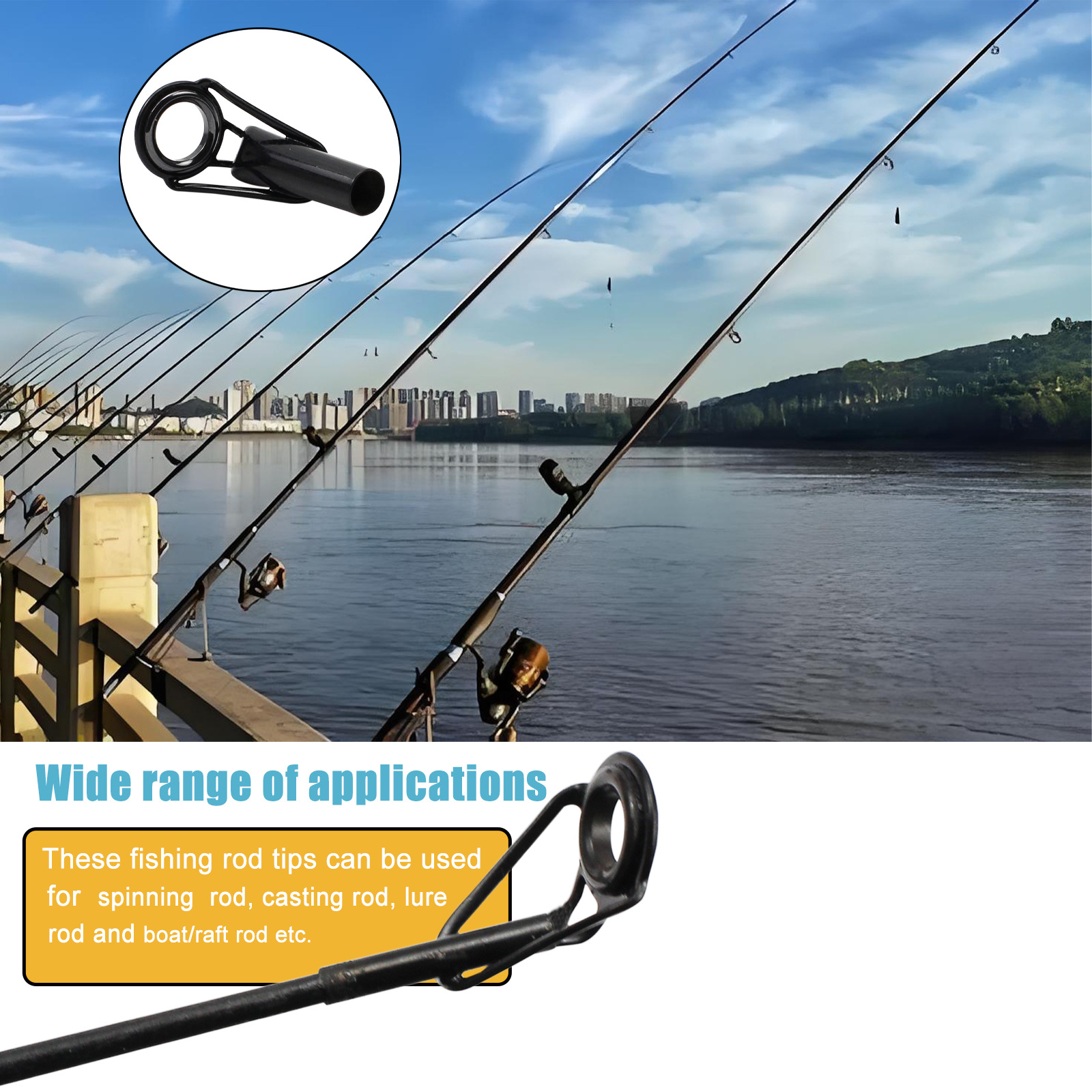 Hunting high top ring guide ring leading eye rock rod sea fishing boat ...