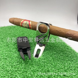 金属雪茄球叉Cigar ball fork高尔夫果岭叉雪茄烟具座不锈钢雪茄-阿里巴巴